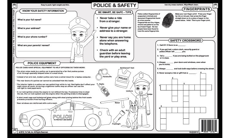 Police Placemat – Discover Police Officer's Role as First Responder and ...